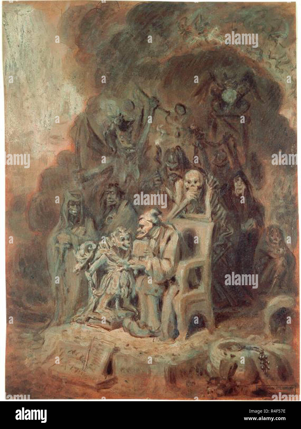 vintage illustration with a fantasy theme Stock Photo - Alamy