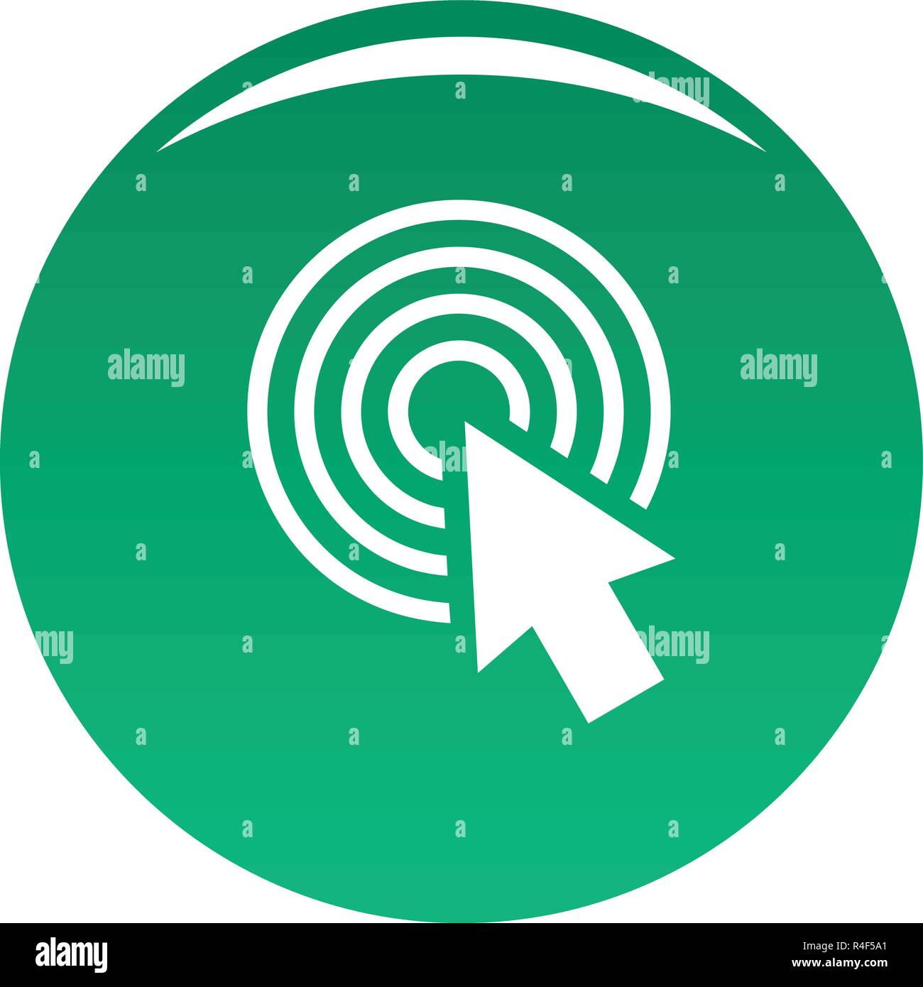 Cursor click round icon. Simple illustration of cursor click round ...