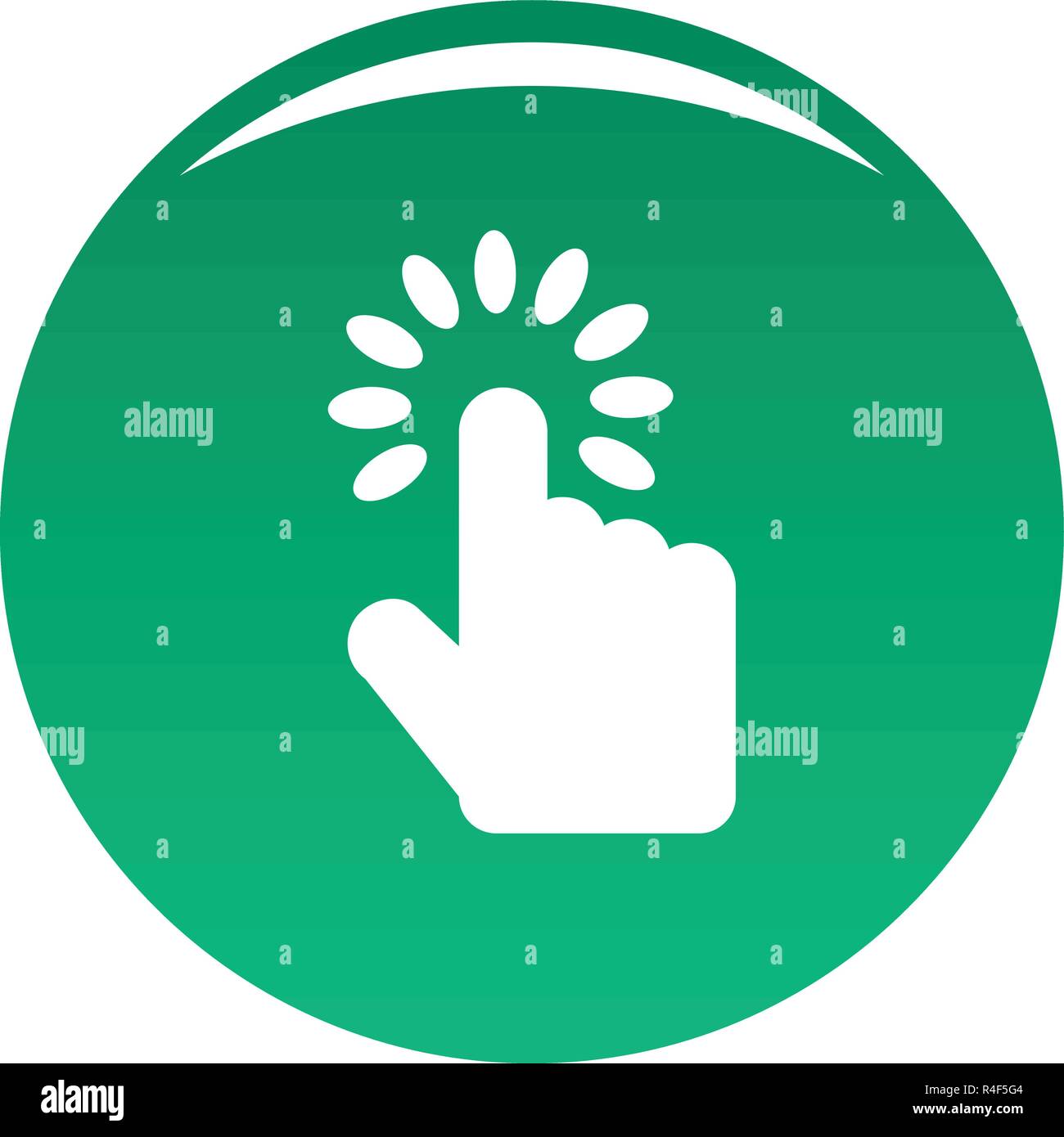Hand cursor icon. Simple illustration of hand cursor vector icon for ...