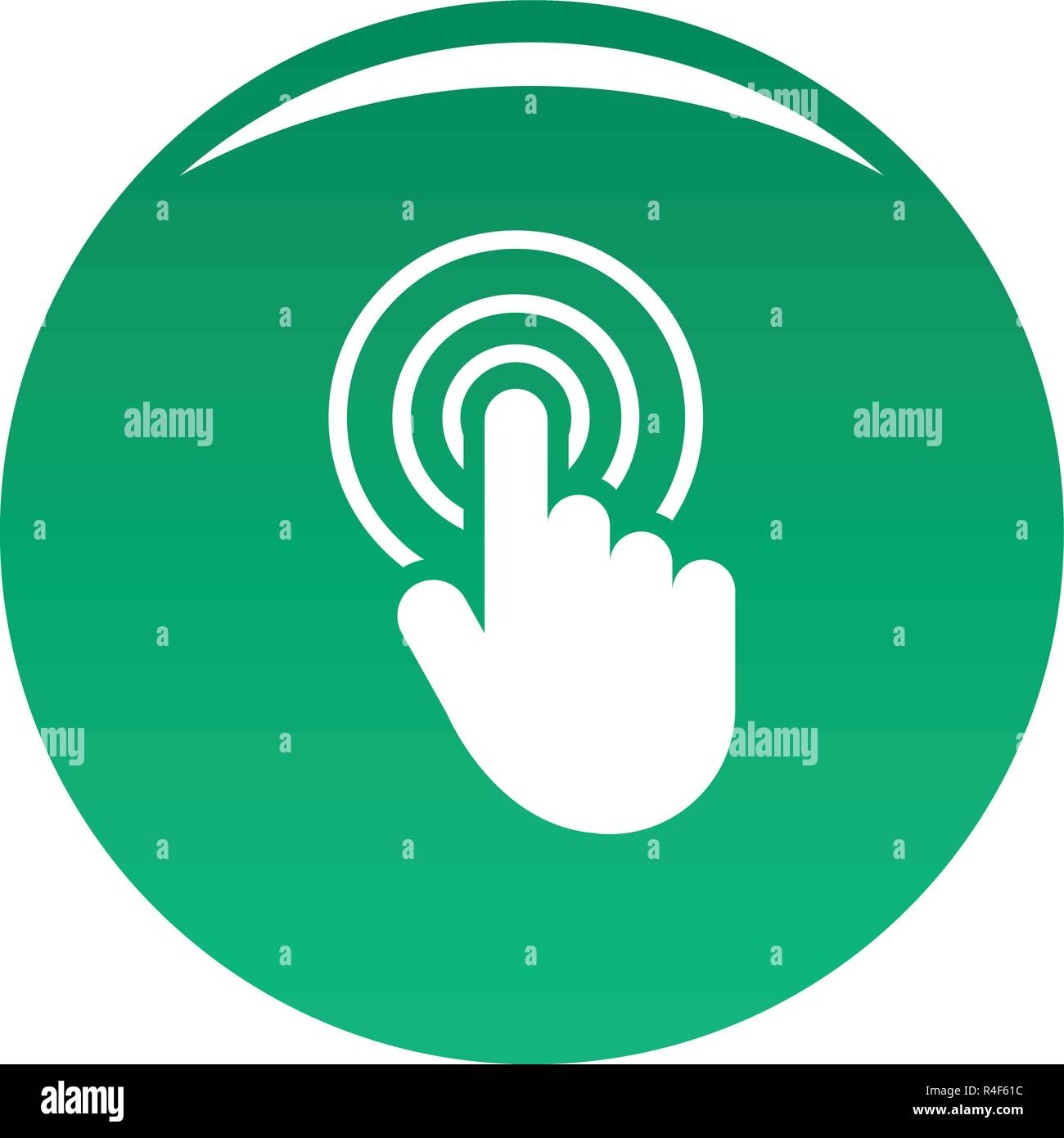 hand cursor web icon isolated on white background for any design green ...