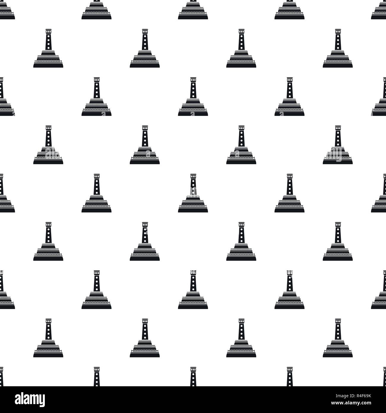 Stone lighthouse pattern seamless vector repeat geometric for any web ...