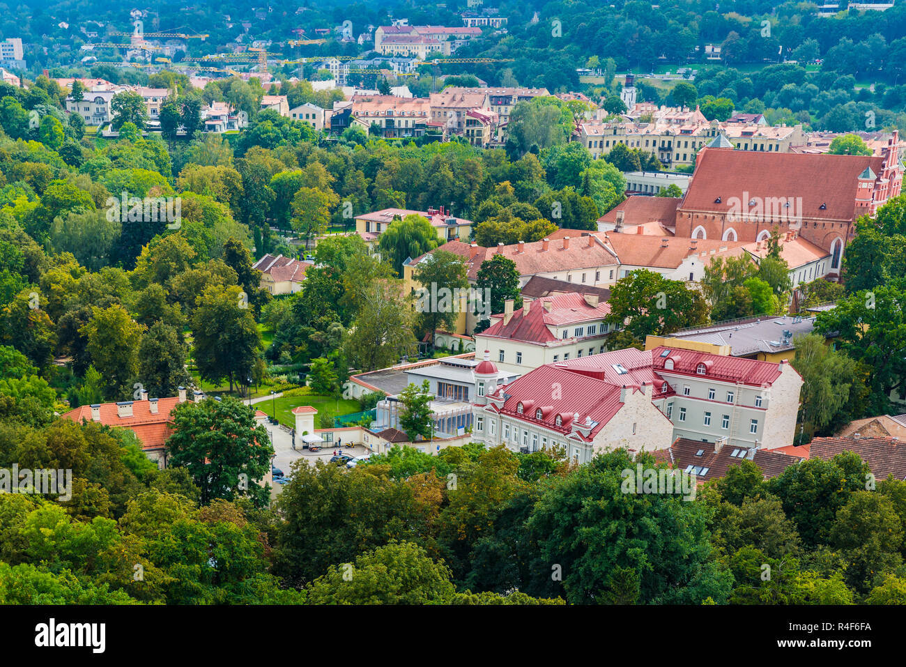 View of the old Vilnius from Gediminas Tower. Vilnius, Vilnius County ...