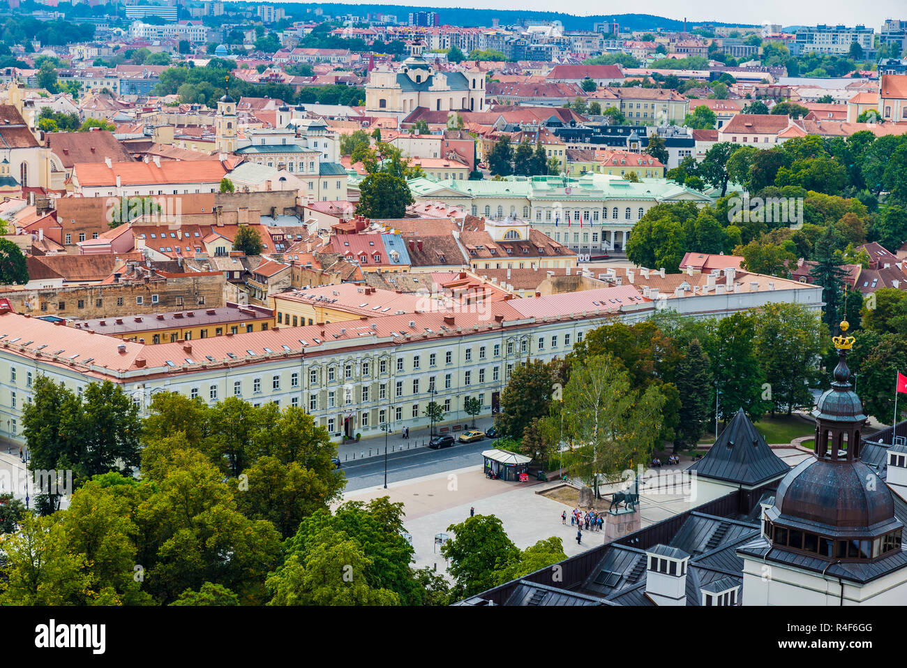 View of the old Vilnius from Gediminas Tower. Vilnius, Vilnius County ...