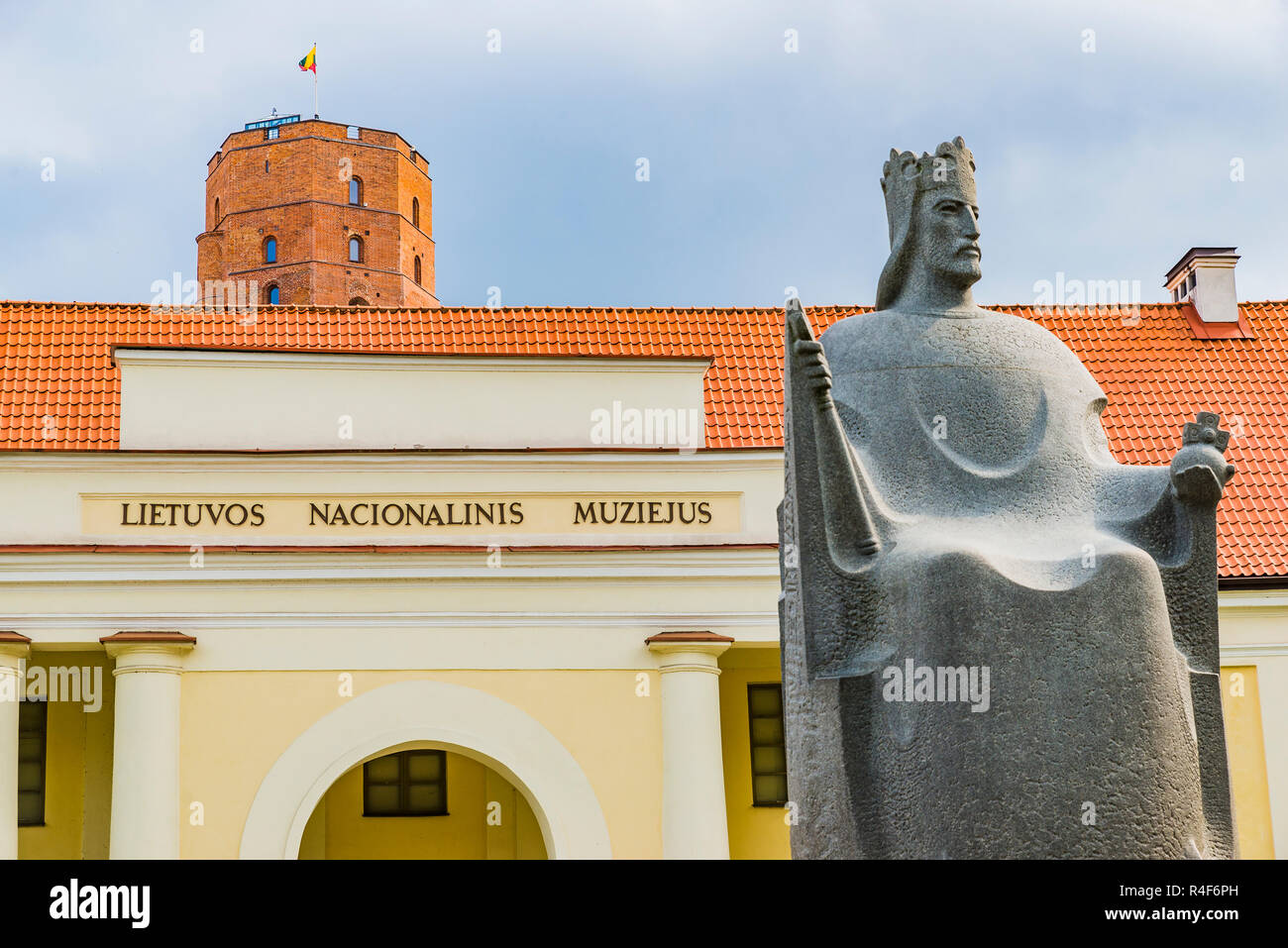 Monument to King Mindaugas is located in the front of the National ...