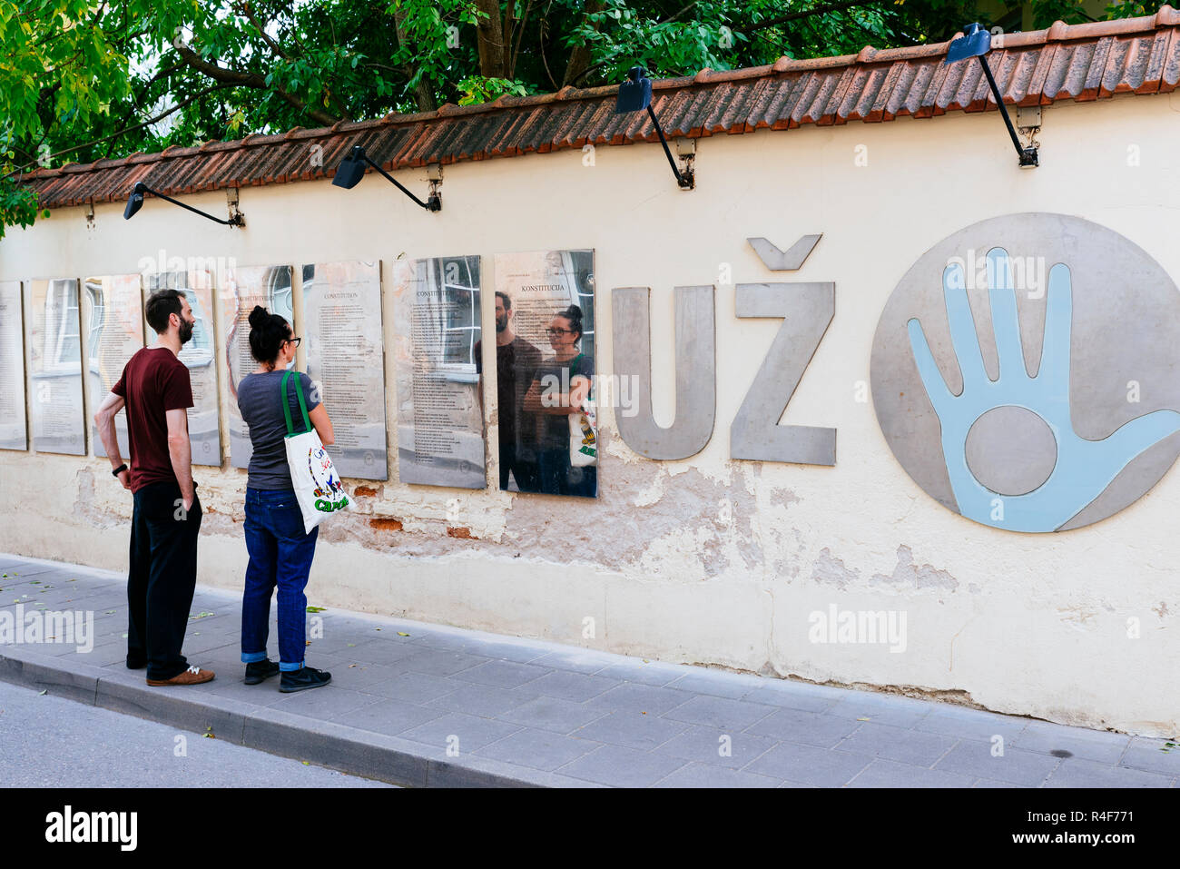 Constitution of the Republic of Uzupis, Paupio g street.Uzupis is a ...