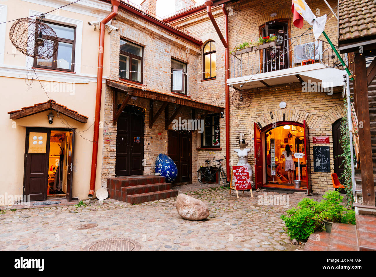 Building of Uzipis Art Incubator and Uzipis Information Center. Uzupis ...