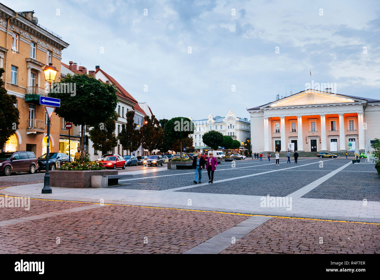 Town Hall square. Vilnius, Vilnius County, Lithuania, Baltic states ...
