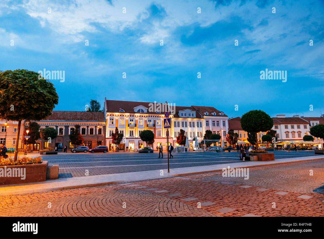 Town Hall square. Vilnius, Vilnius County, Lithuania, Baltic states ...