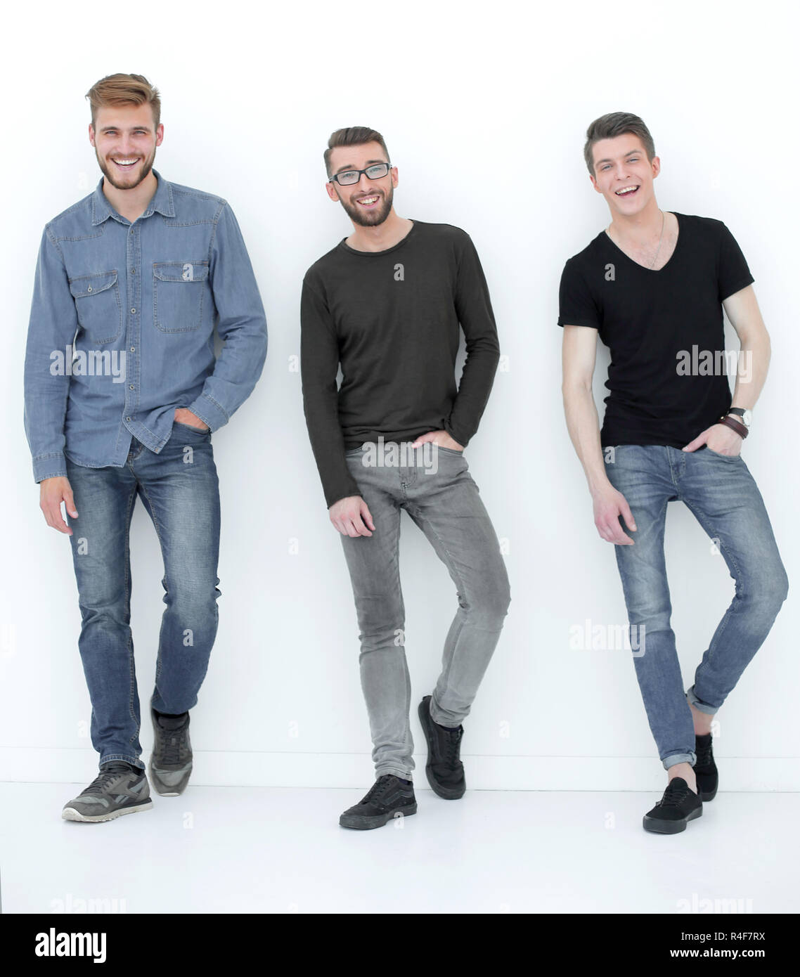 happy group of men laughing for the camera Stock Photo - Alamy