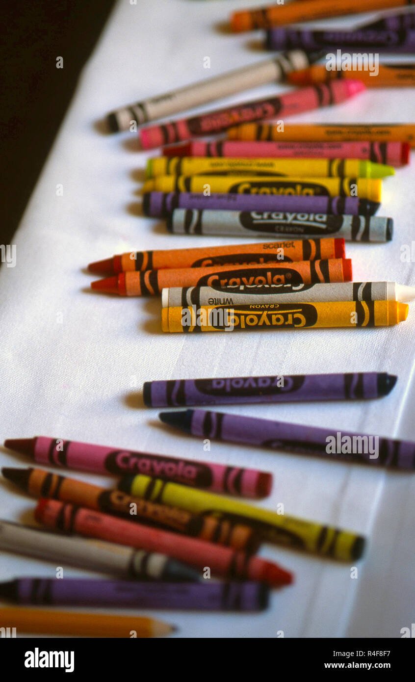Childrens crayons hi-res stock photography and images - Alamy