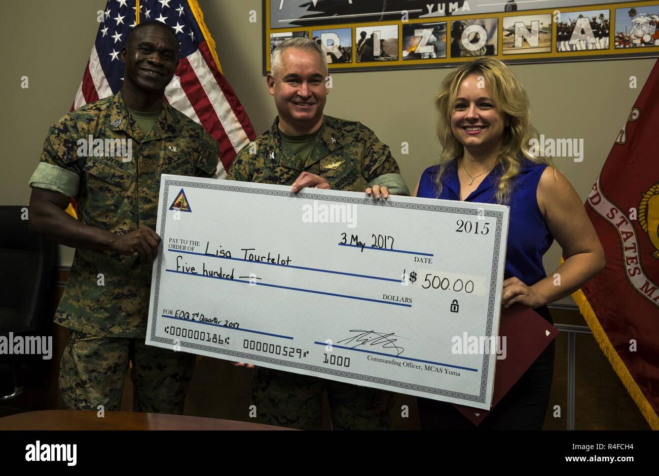 U.S. Marine Corps Sgt. Maj. Delvin Smythe (left), the sergeant major of ...