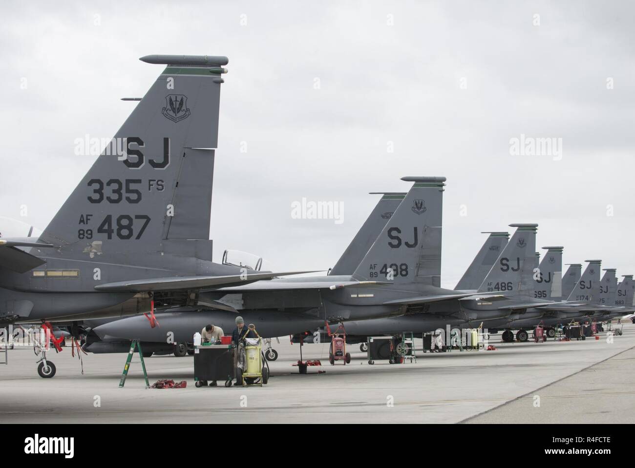 EIELSON AIR FORCE BASE, Alaska – U.S. Air Force F-15E Strike Eagle dual ...