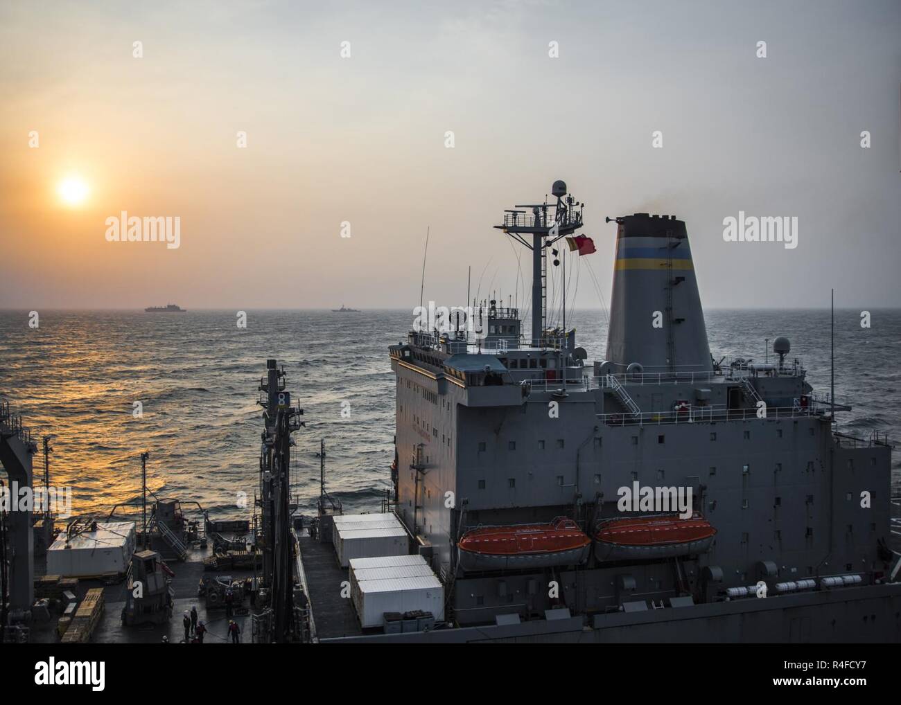 Henry j kaiser class fleet replenishment oiler usns pecos hi-res stock ...
