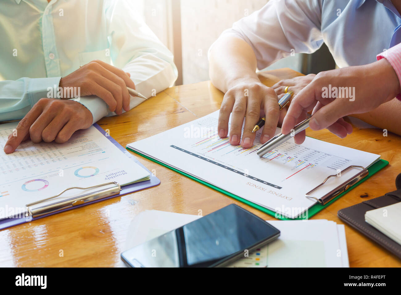 Business and finance concept of office working, Team of Businessmen ...