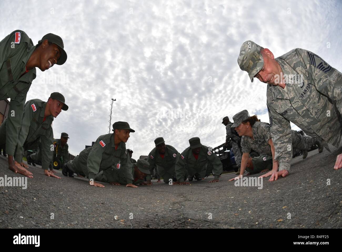 113th Force Support Squadron Commander, Lt. Col. Sandy Smith (right ...