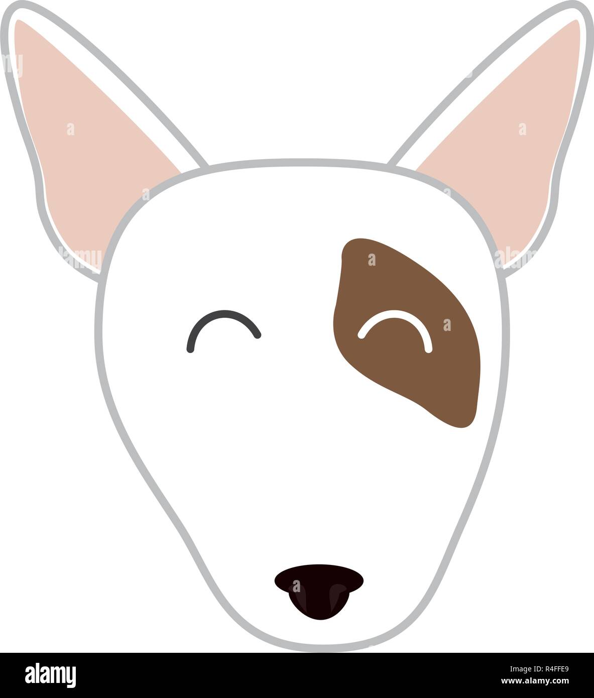 cute pit bull head vector illustration design Stock Vector Image & Art ...