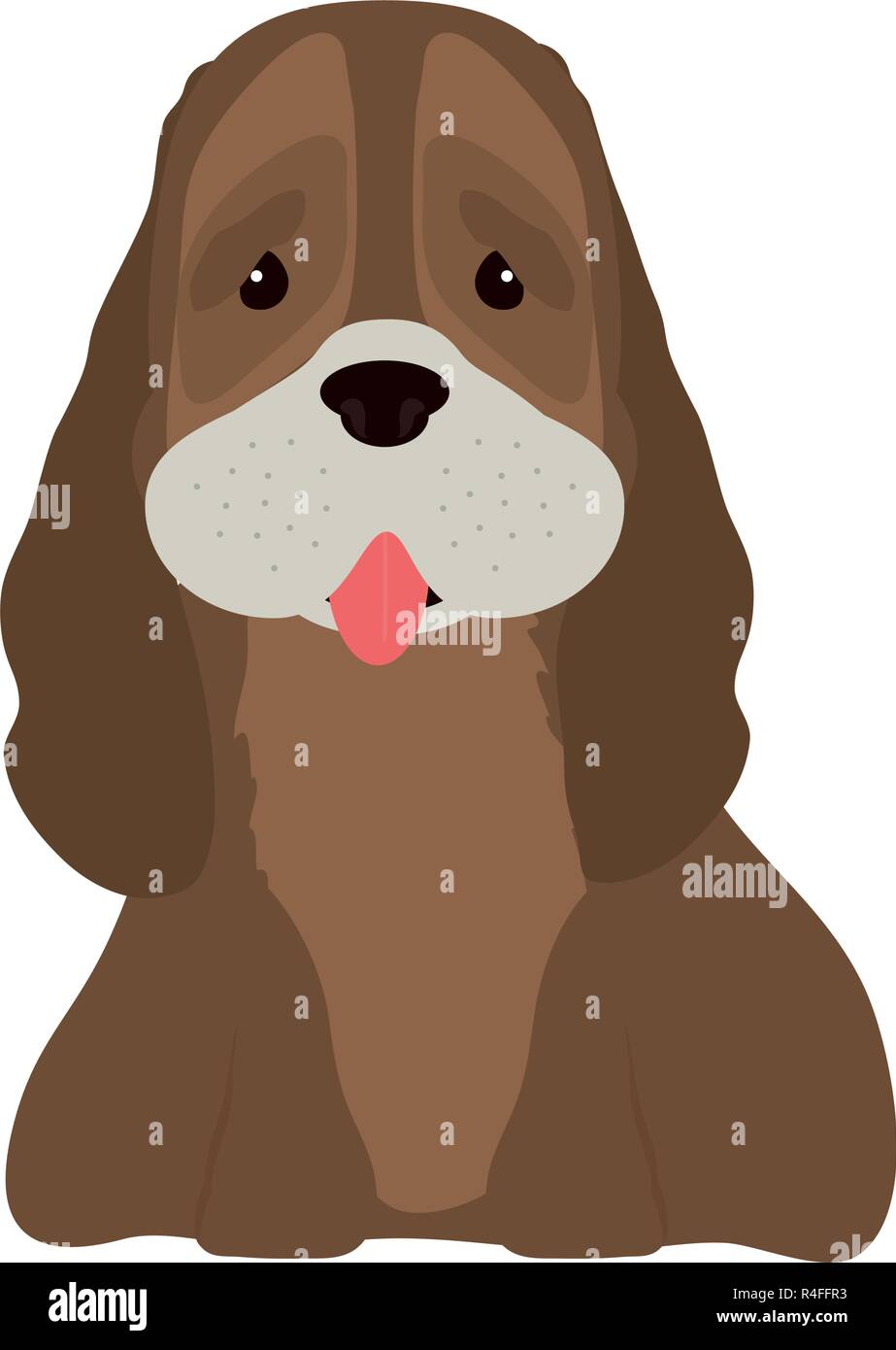 cute spaniel dog pet vector illustration design Stock Vector Image ...