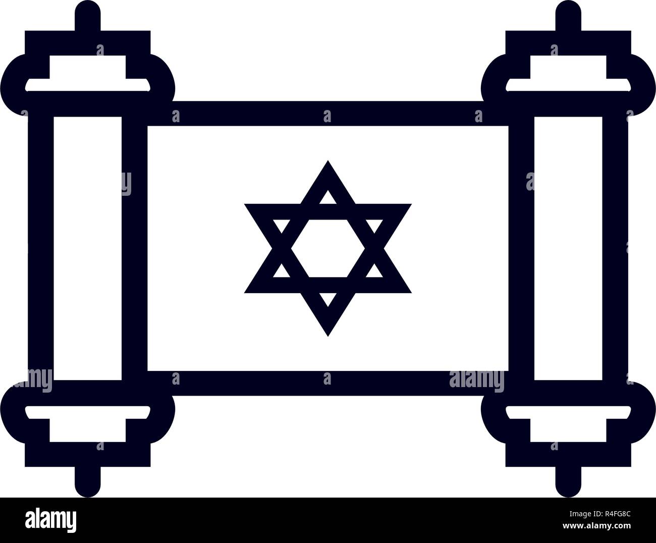 parchment of Jewish law vector illustration design Stock Vector Image ...