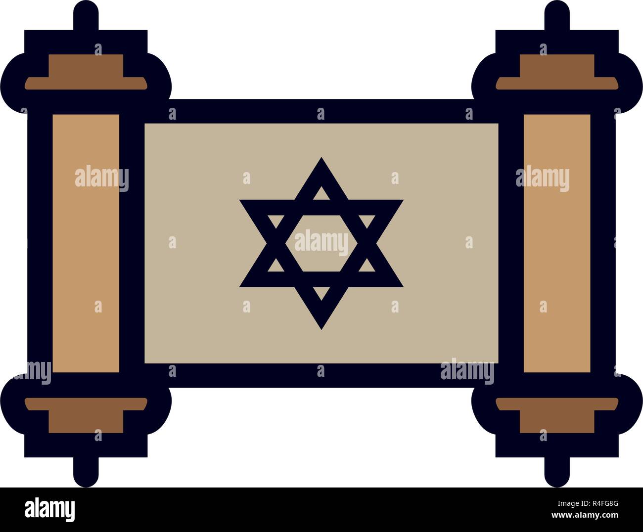 parchment of Jewish law vector illustration design Stock Vector Image ...