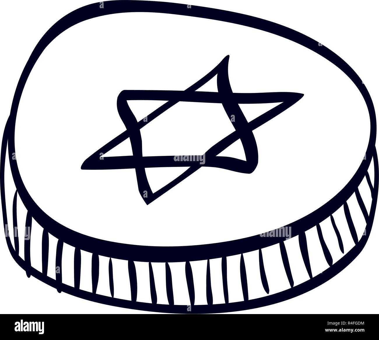 jewish coin isolated icon vector illustration design Stock Vector Image ...