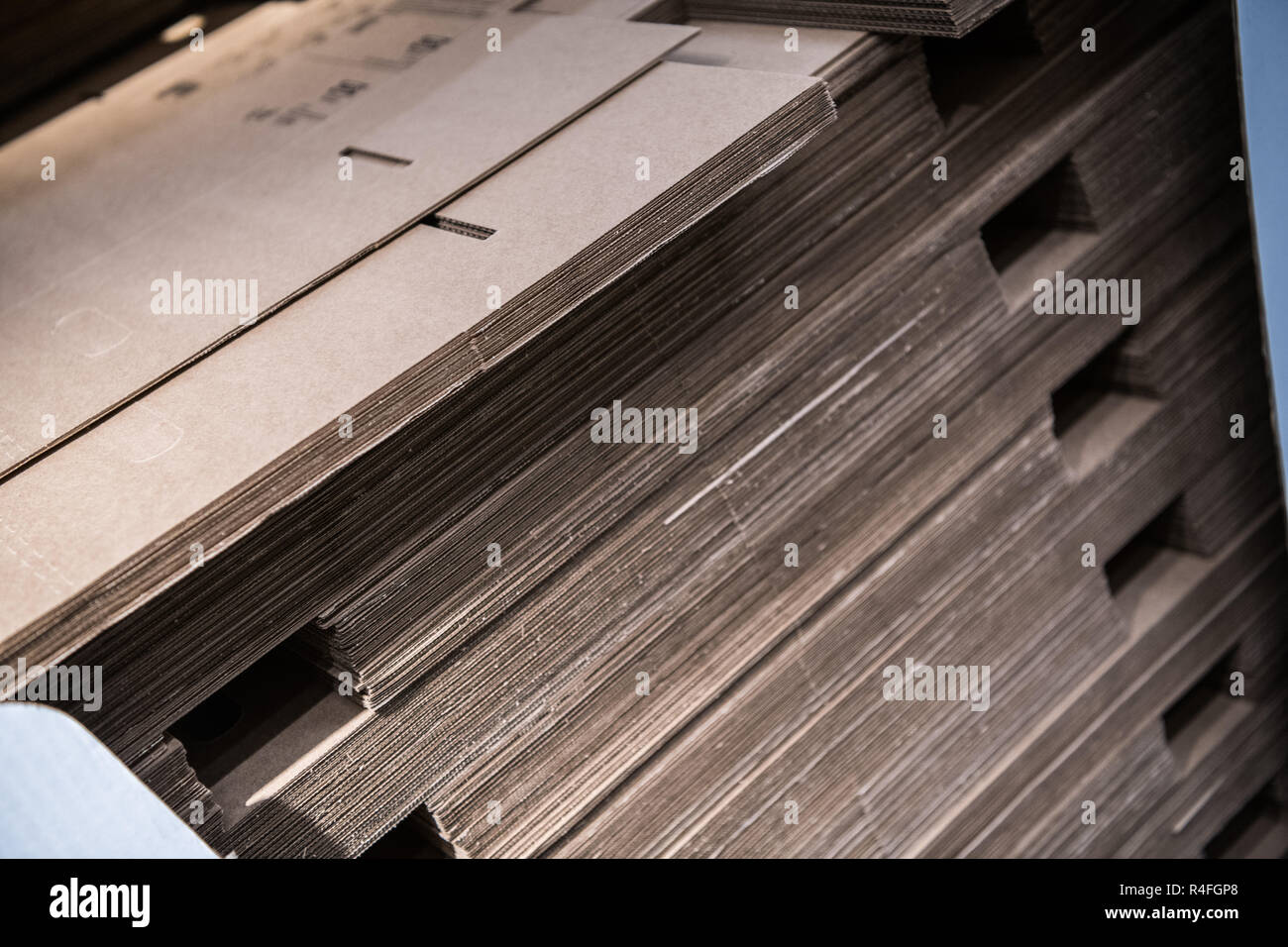 Cardboard boxes pieces in a pile at store Stock Photo - Alamy