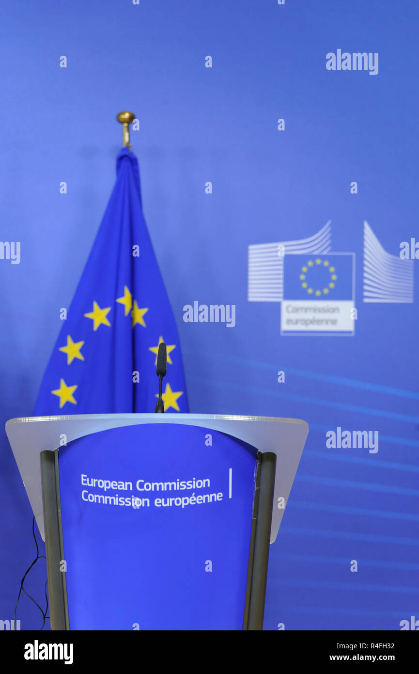 European Commission Communication desk Stock Photo - Alamy