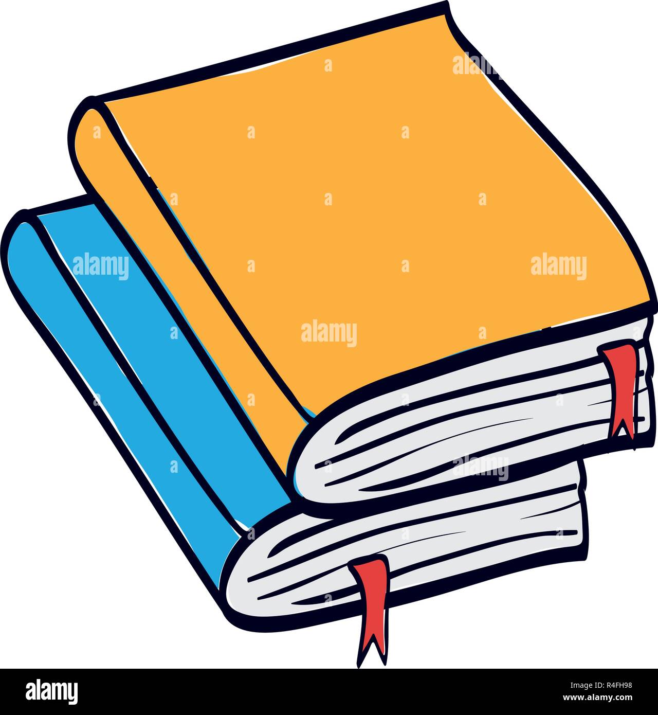 pile text books isolated icon vector illustration design Stock Vector ...