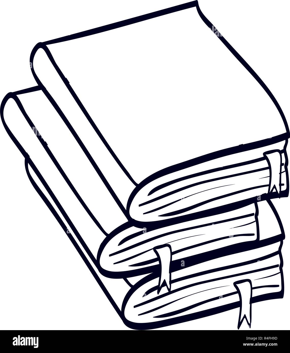 pile text books isolated icon vector illustration design Stock Vector ...