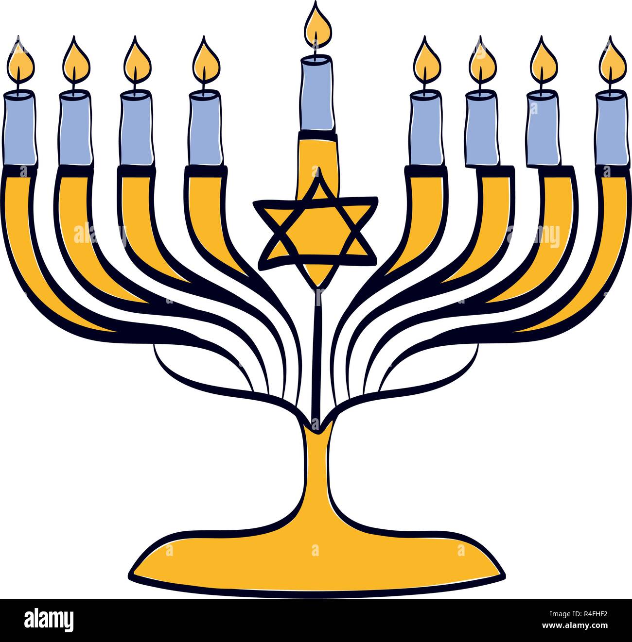 jewish candlestick isolated icon vector illustration design Stock ...