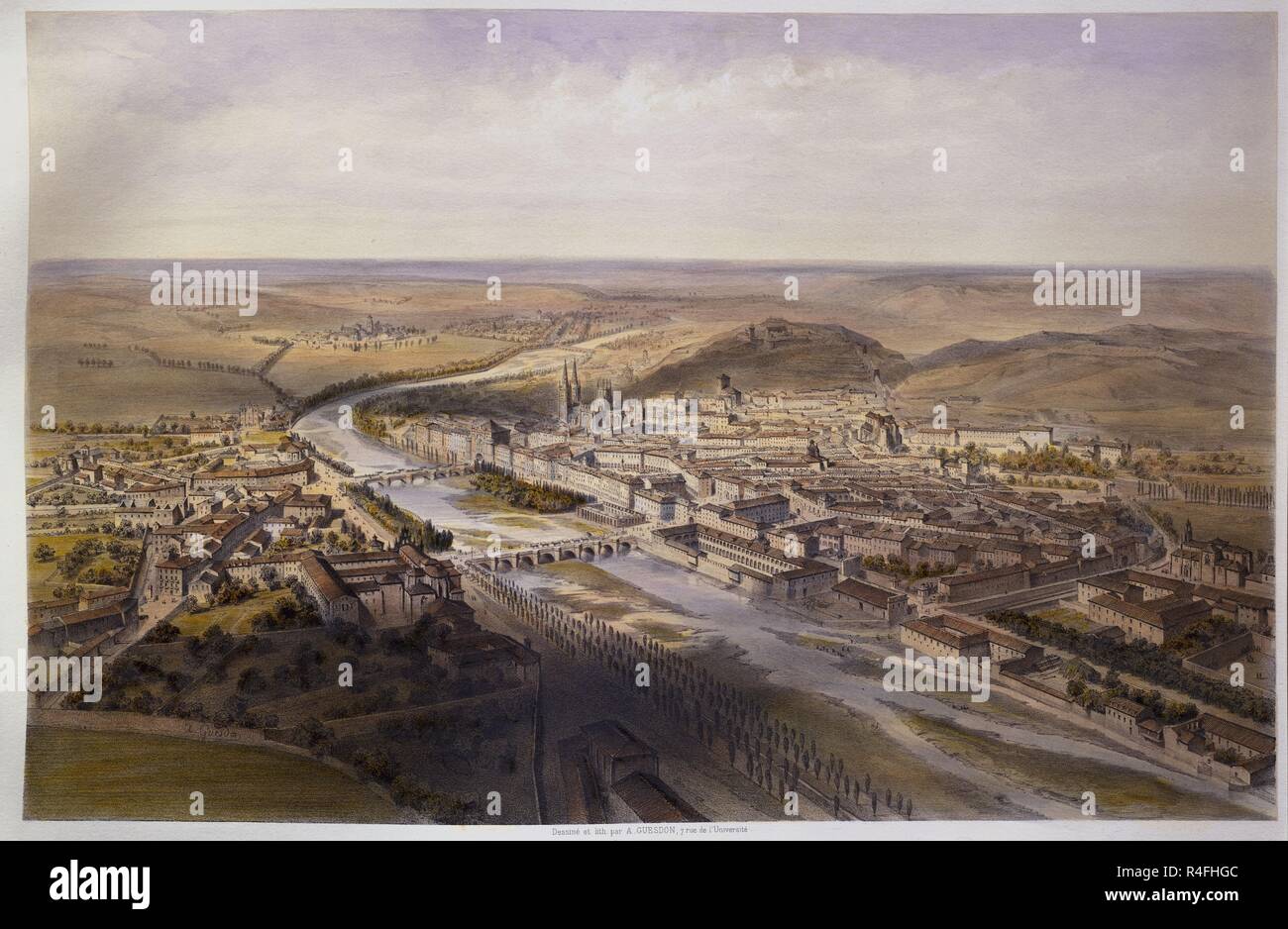 GRABADO DE BURGOS SIGLO XIX. Author: GUESDON, ALFRED. Location: PRIVATE ...