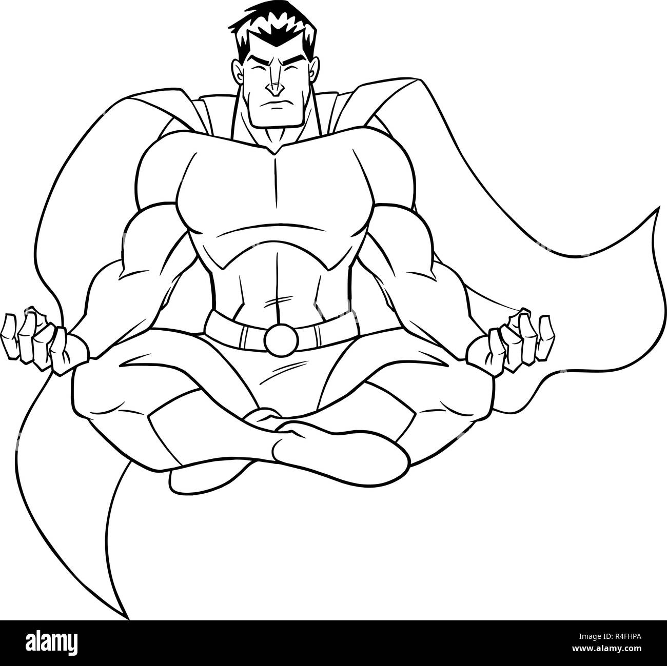 Meditating lotus man Black and White Stock Photos & Images - Alamy