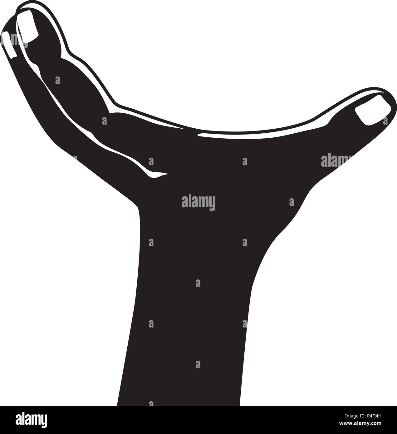 hand human isolated icon vector illustration design Stock Vector Image ...