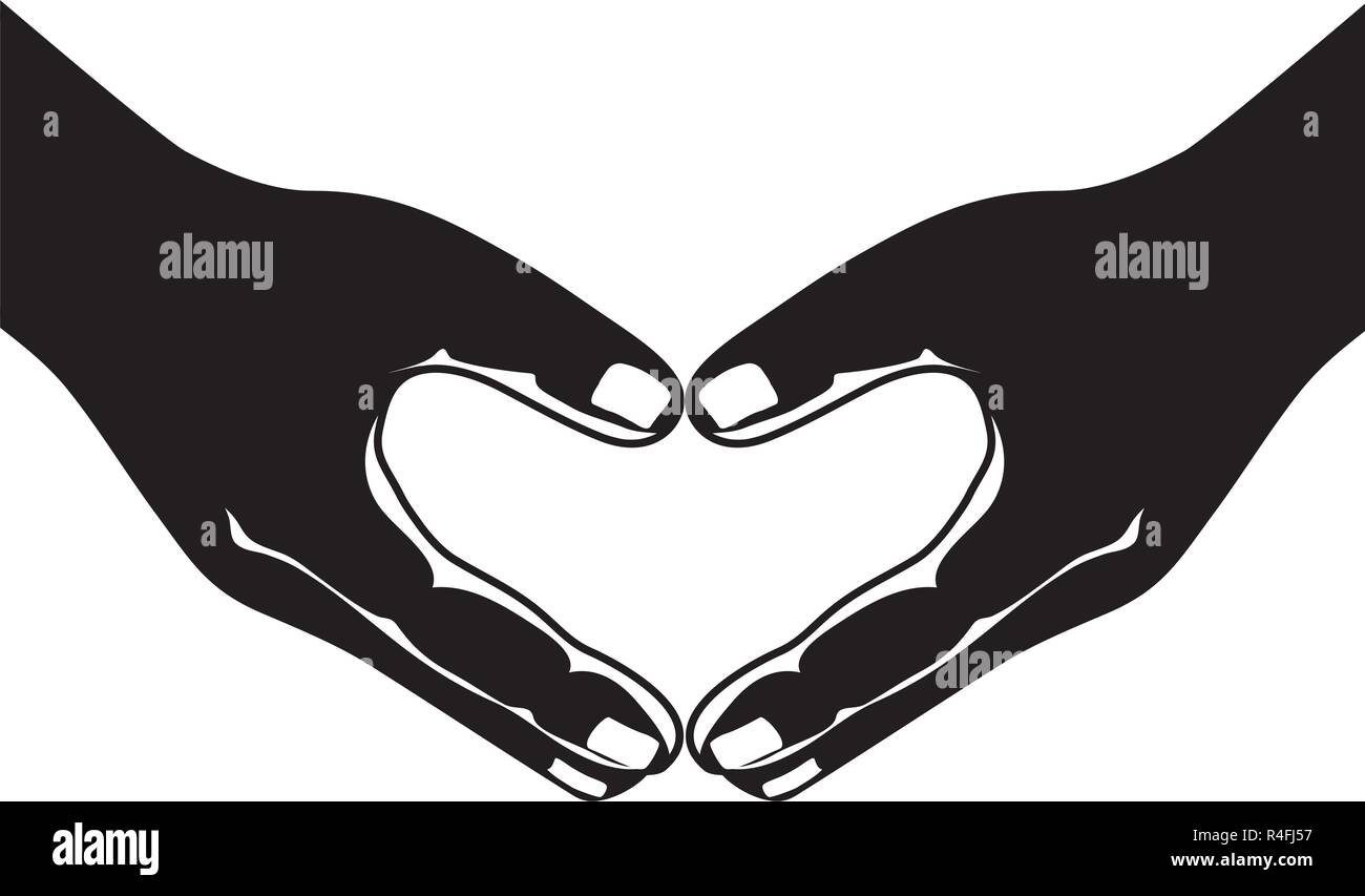 hands forming a heart vector illustration design Stock Vector Image ...