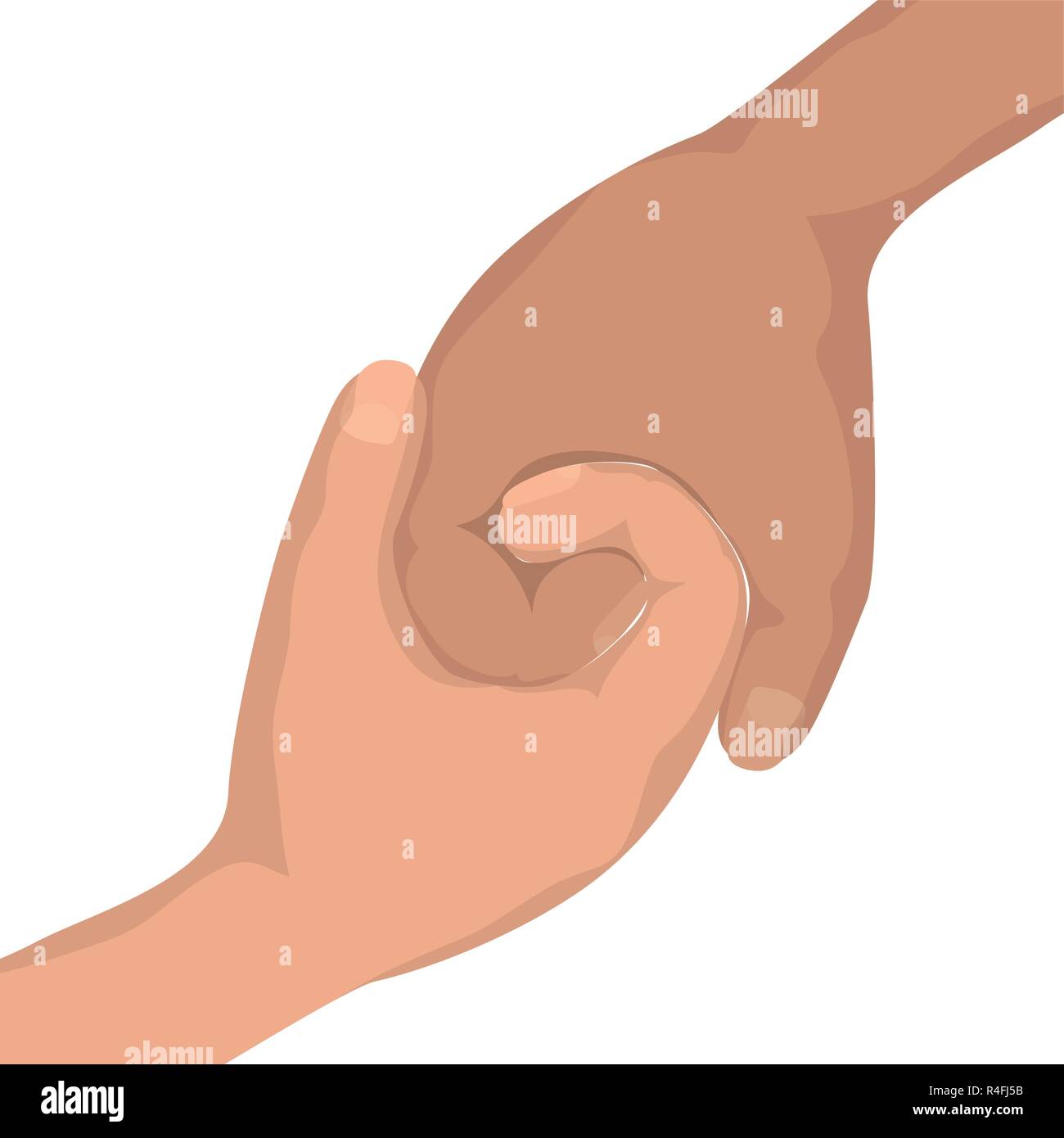 Helping hand assist assistance unity together togetherness Stock Vector ...