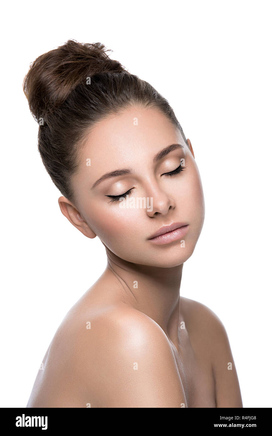 Beautiful girl with perfect skin Stock Photo - Alamy