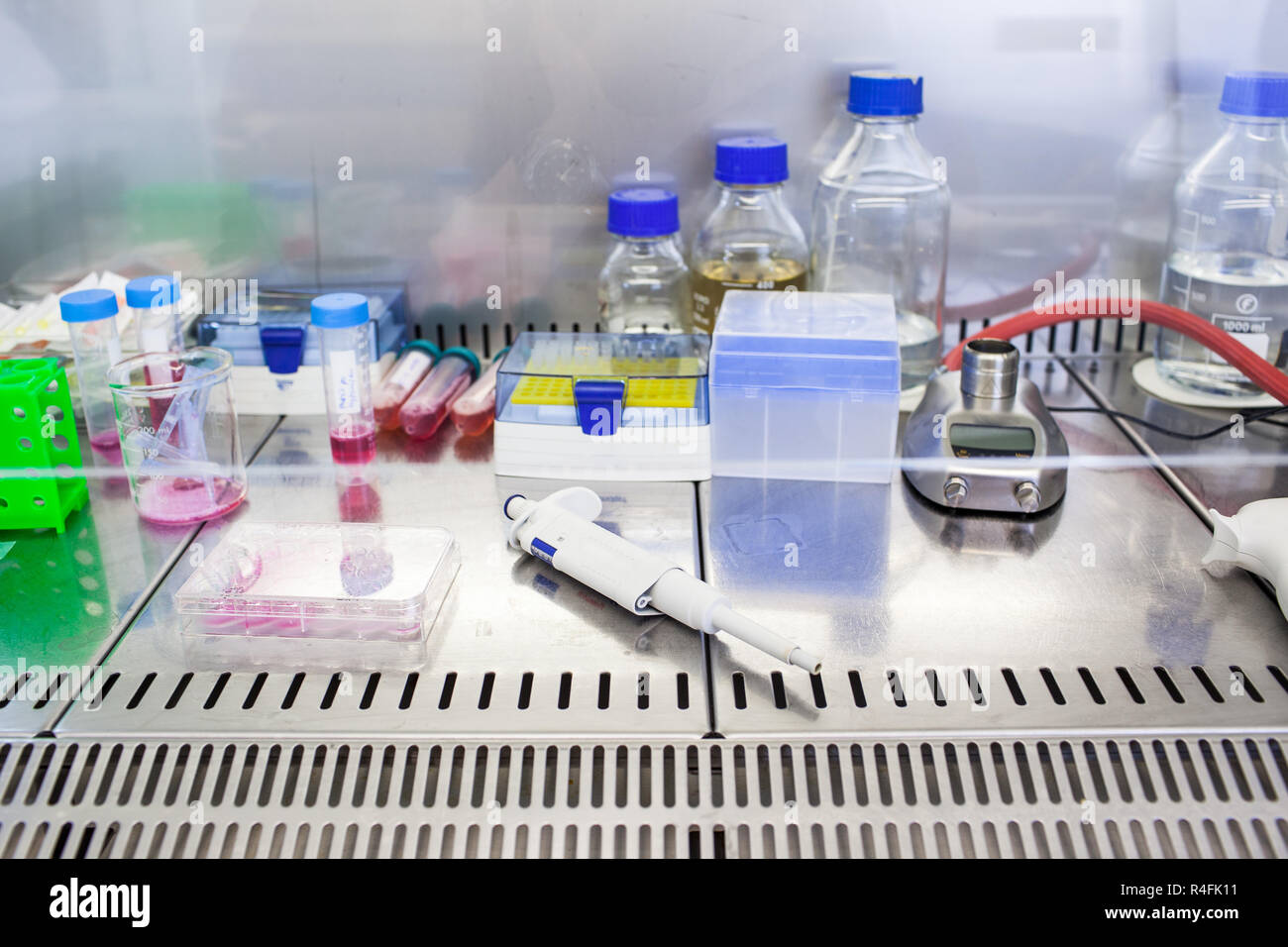 Chemistry lab (color toned image shallow DOF Stock Photo - Alamy