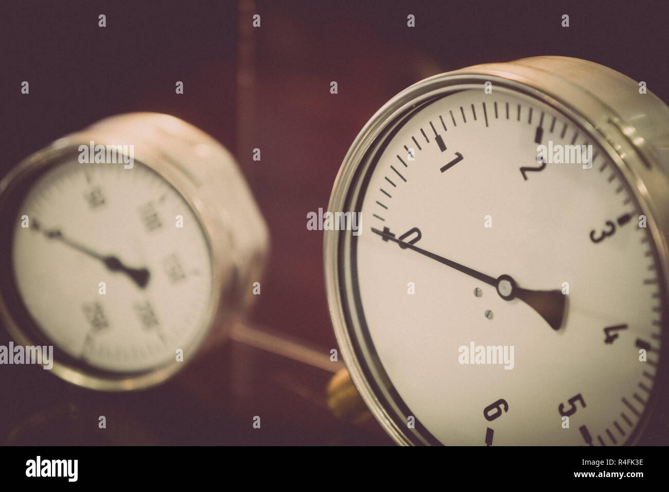 Pressure gauges detail Stock Photo - Alamy