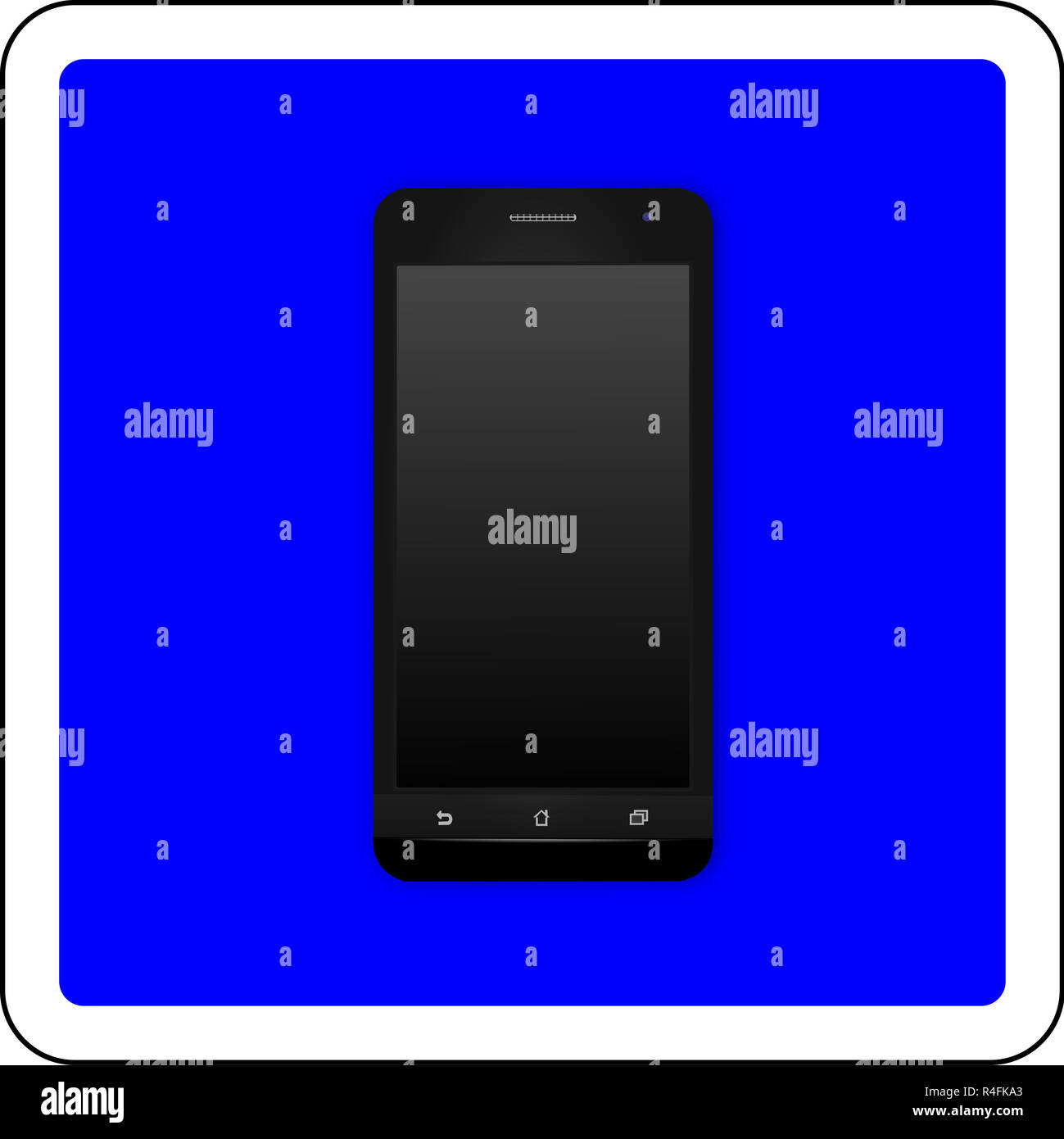 Smartphones allowed blue sign Stock Photo - Alamy