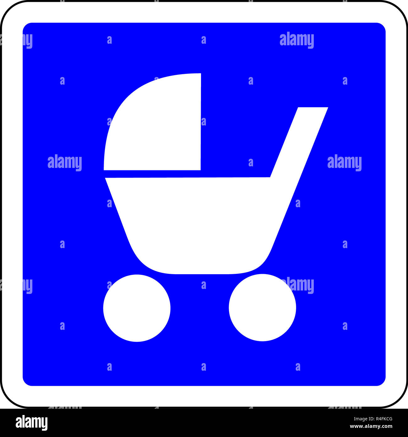 Stroller allowed blue sign Stock Photo - Alamy