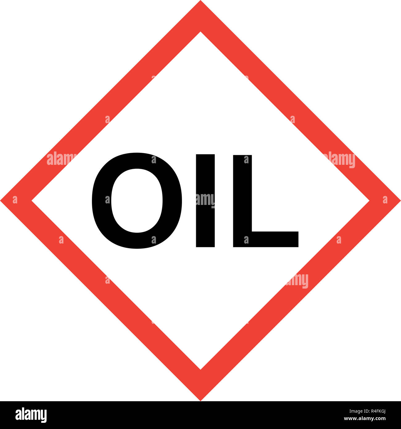 Hazard sign with oil symbol Stock Photo - Alamy