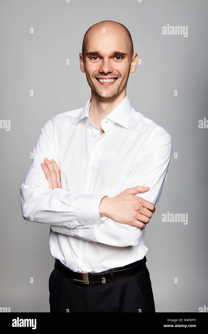 Man in White Shirt Stock Photo - Alamy