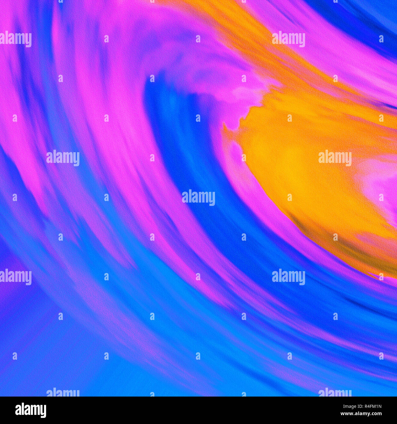 Abstract Colorful wavy theme design. Bright glowing canvas paint. Brush ...