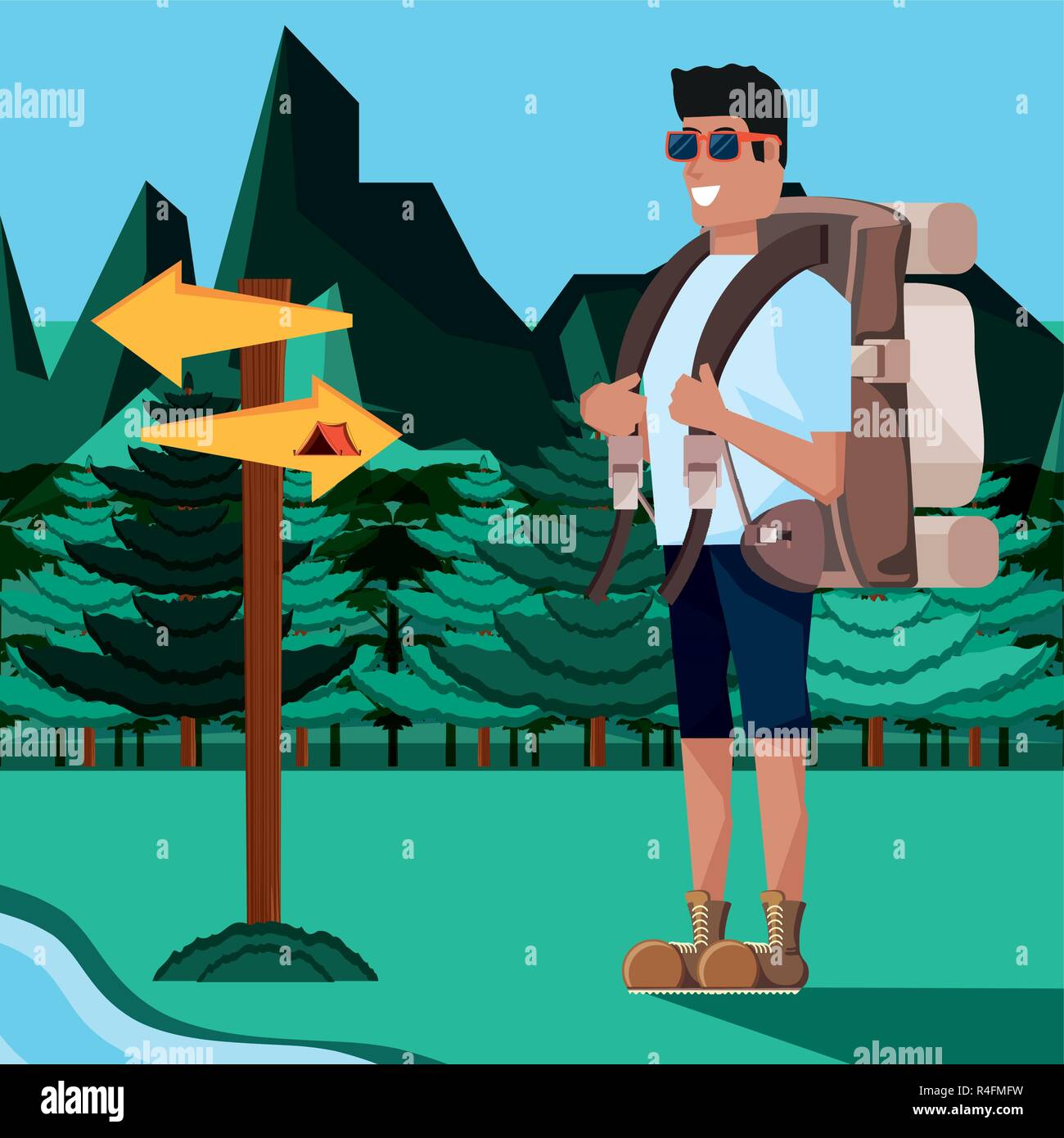 Camp summer guide Stock Vector Images - Alamy