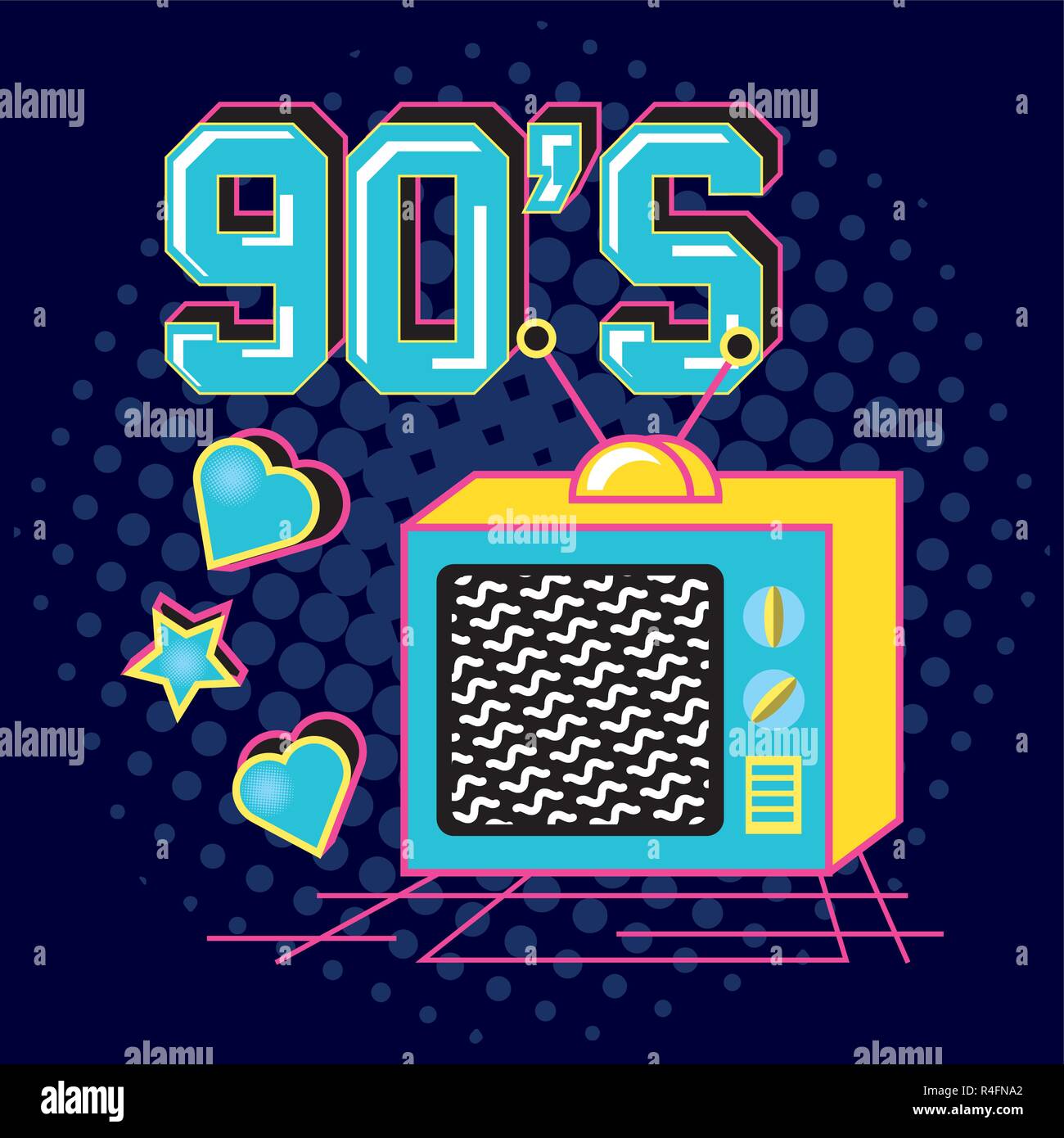 televisor of nineties retro vector illustration design Stock Vector ...