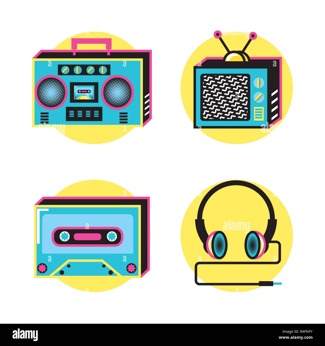 nineties retro vector illustration design vector illustration design ...