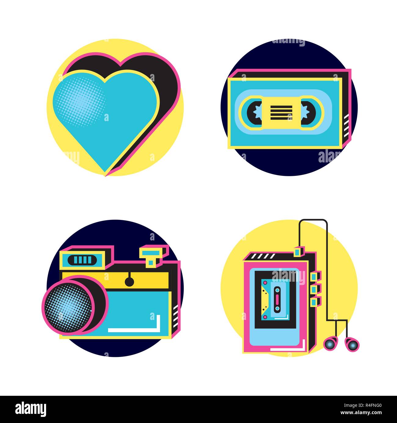 nineties retro vector illustration design vector illustration design ...