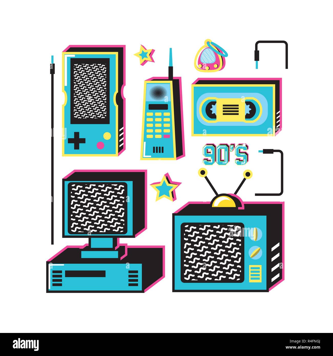 nineties retro vector illustration design vector illustration design ...