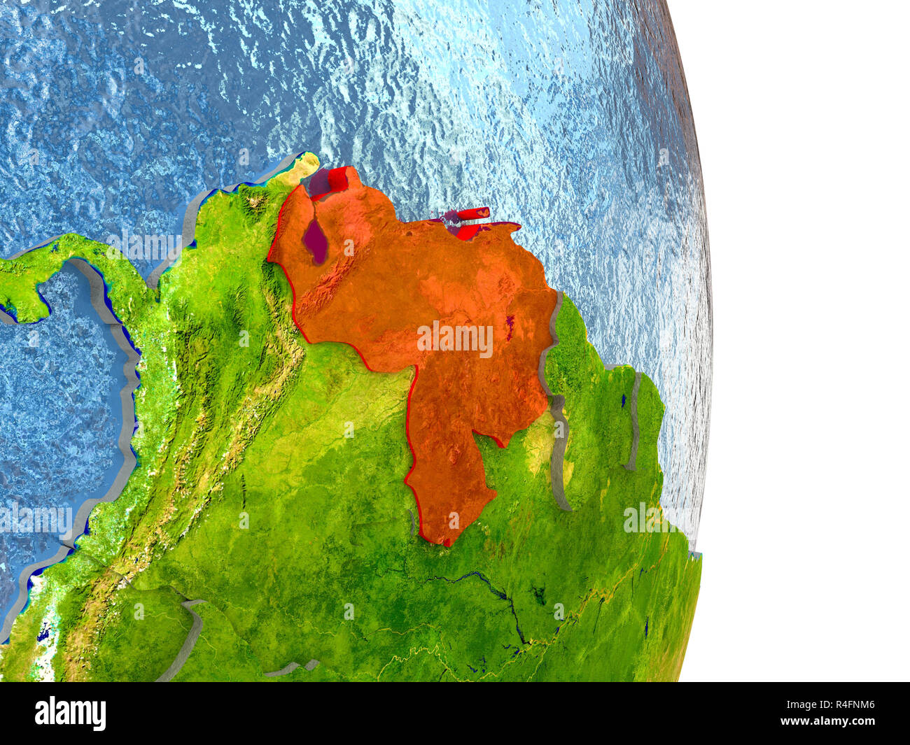 Venezuela map satellite geography hi-res stock photography and images ...