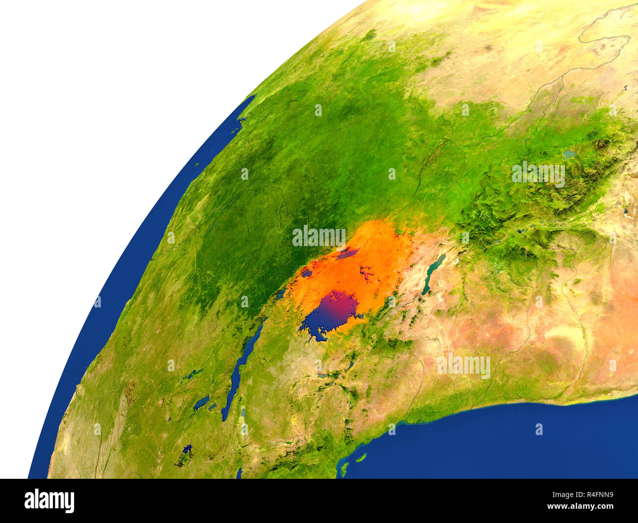 Map satellite geography uganda hi-res stock photography and images - Alamy