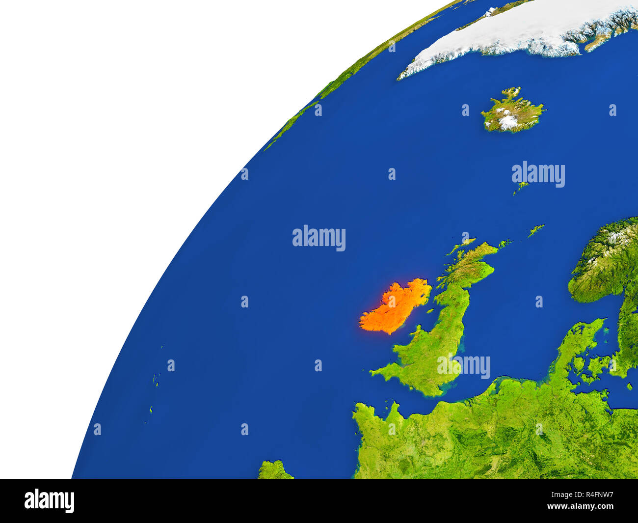 Map of ireland physical hi-res stock photography and images - Alamy